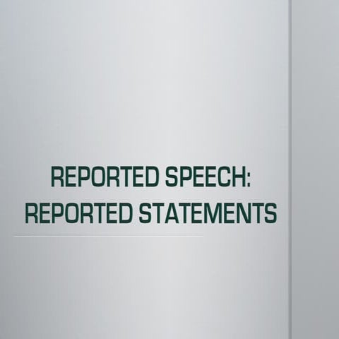 Reported statements | PPT