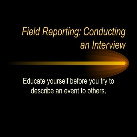 Reporter's interview | PPT