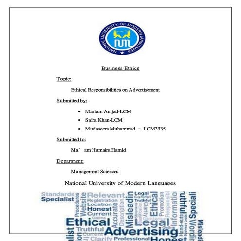 ETHICS PROJECT REPORT | DOCX