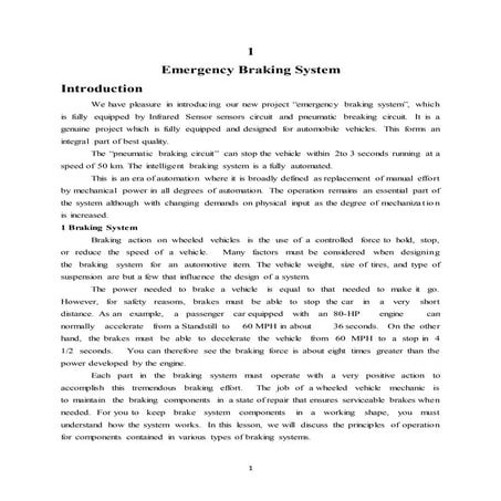 emergency braking system | PDF