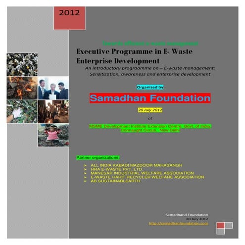 E waste programme | PDF | Environmental Services Industry | Industries