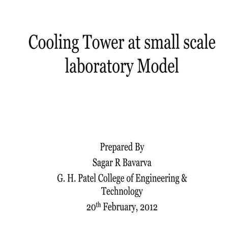 Report for cooling tower | PPT