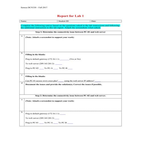 Report for lab 1 | PDF