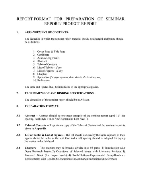 Formet Of Project Report | DOC | Desktop Publishing | Computer Software and Applications