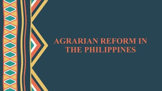 Comprehensive Agrarian Reform | PPTX