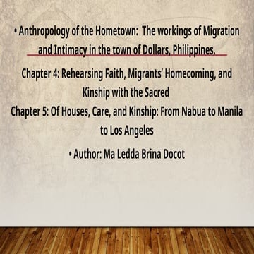 anthropological report in MAED SOC SCIpptx | PPT