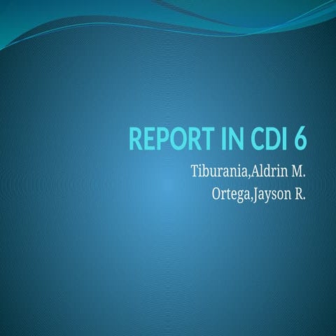 REPORT IN CDI 6 aldrin Reporting in criminology | PPTX