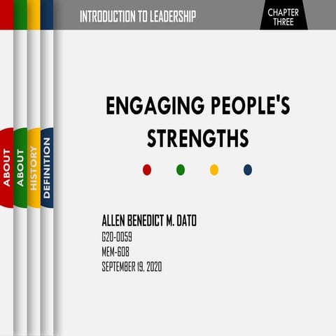 Engaging People's Strength (Gallup, and Positive Psychology) | PPTX