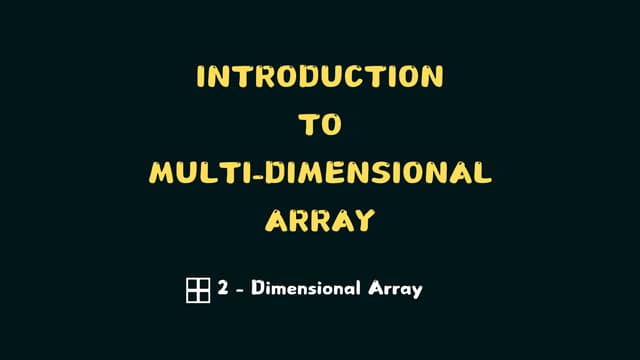 Reporting multidimensional Array Java oop | PPT Reporting multidimensional Array Java oop | PPT
