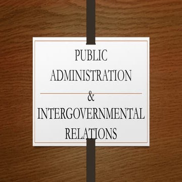Reporting - Intro to Public Administration & Intergovernmental ...