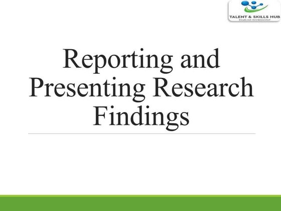 Data presentation and interpretation I Quantitative Research | PPT