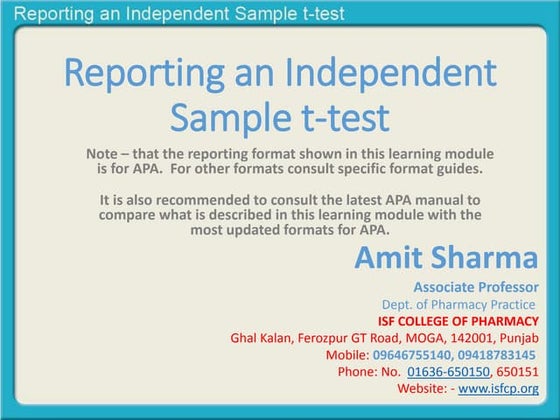 Writing up your results – apa style guidelines | PDF | Educational ...