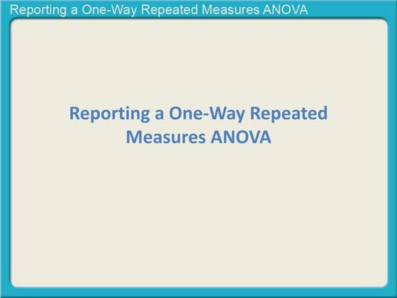 Reporting an ANCOVA | PPT