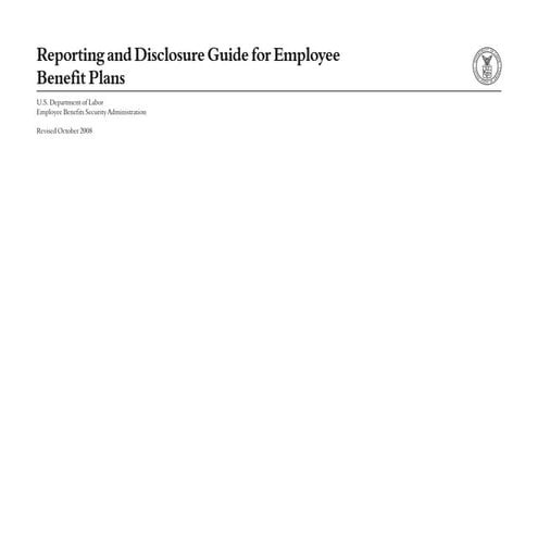Reporting disclosure guide for employee benefit plans | PDF
