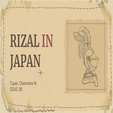 Rizal In Japan and Romance with O-sei-san | PPTX