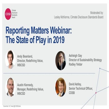 Webinar: Reporting Matters 2019 - The State of Play | PPT