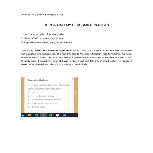 Reporting my classmate | DOCX | National & Civic Holidays | Holidays