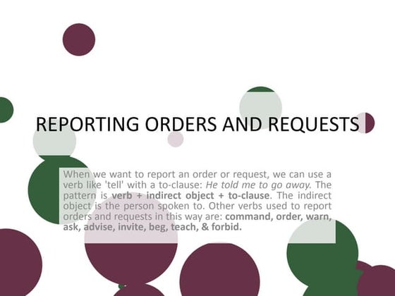 Reporting verbs | PPT