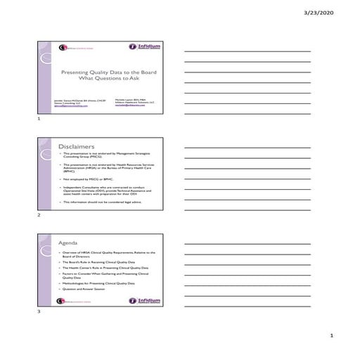 Reporting quality data to the board of directors | PDF