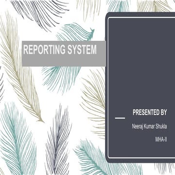 Reporting system IN HOSPITAL | PPTX