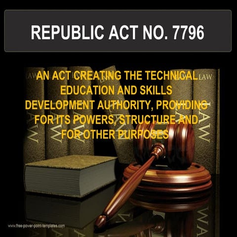 RA 7796: TESDA ACT OF 1994 | PPTX