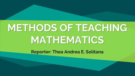 Teaching and Learning Poster: Active learning methods | PPT