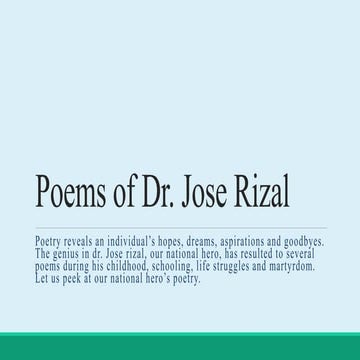 Poems of Rizal | PPTX