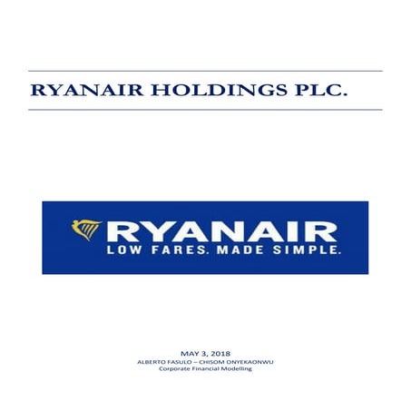 Ryanair - Corporate Financial Modelling | PDF