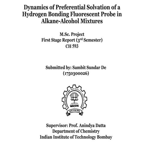 SOLVATION DYNAMICS OF HYDROGEN BONDING | PPTX