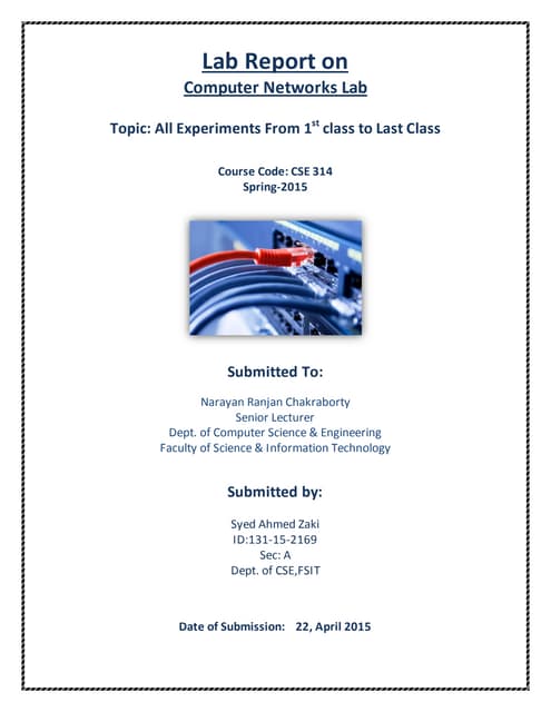 Experiment no. 1,2 and assignment no.1 cn | PDF | Computer Networking | Computing