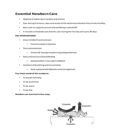 essential newborn care | DOCX