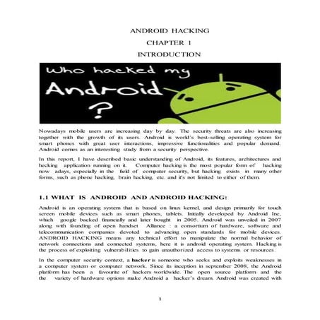 Report of android hacking | DOCX