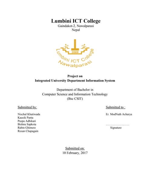 Institute Helpdesk Management .pptx