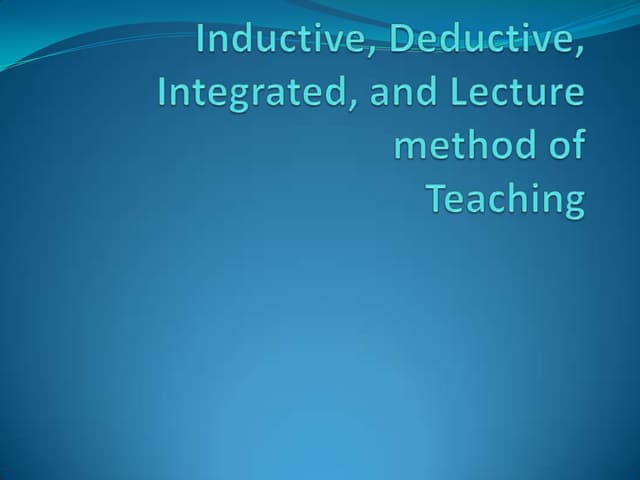 Deductive method | PPTX
