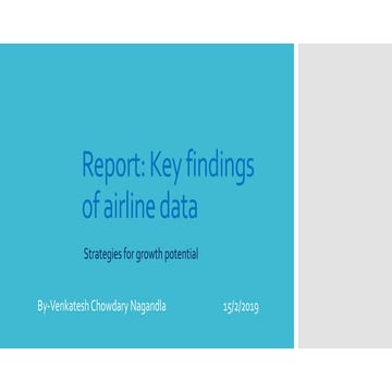 Report: Key findings for airline data. | PPT
