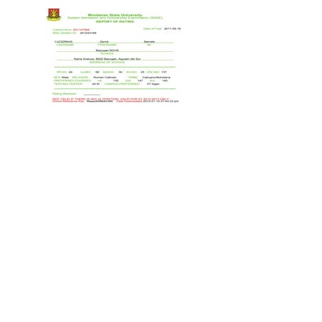 Report of rating | PDF