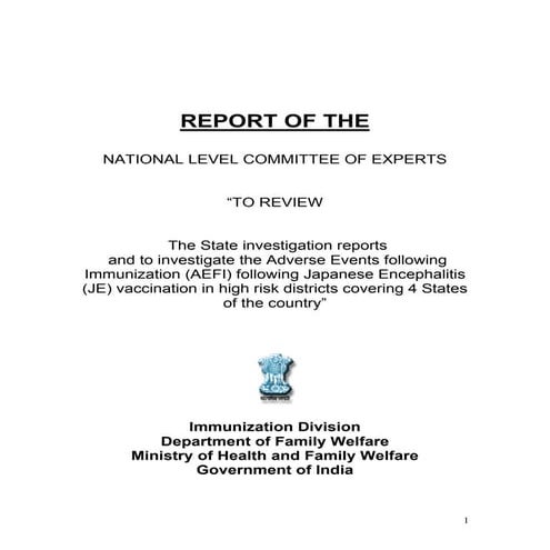 Report of the AEFI committee | PDF