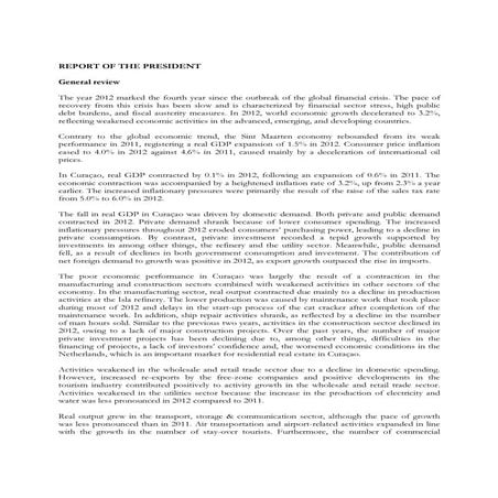 Report of the president 2012 | PDF