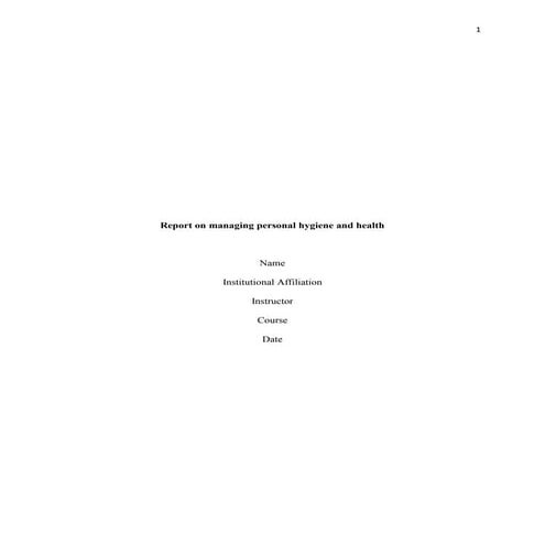 Report on Hygiene.edited.docx a report of hygiene written | PDF | Free ...