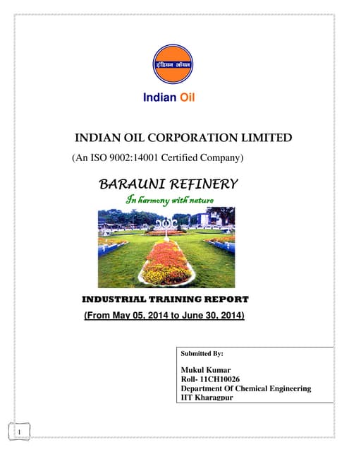 Indian oil corporation barauni refinery | PDF
