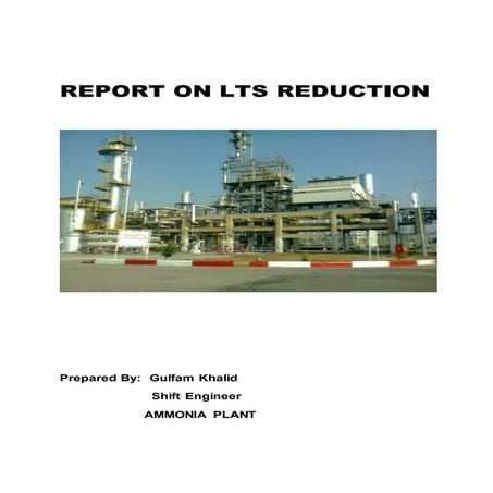 Report on Low temperature shift converter Catalyst reduction | PDF