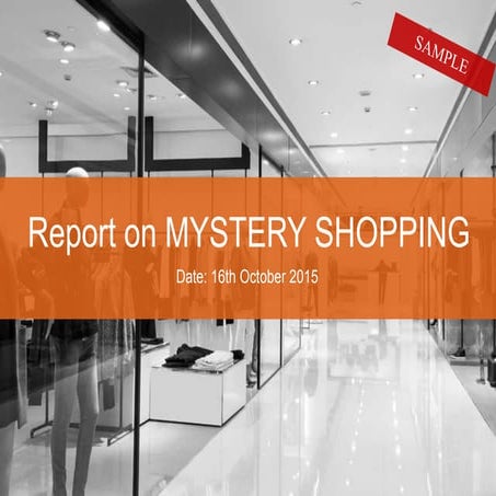 Example of Report on mystery shopping | PPT