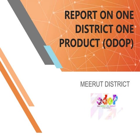 REPORT ON ONE DISTRICT ONE PRODUCT (ODOP)in UP_Meerut | PPTX