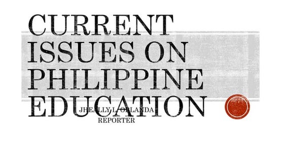 Current Issues in Curriculum Development in the Philippines | PDF