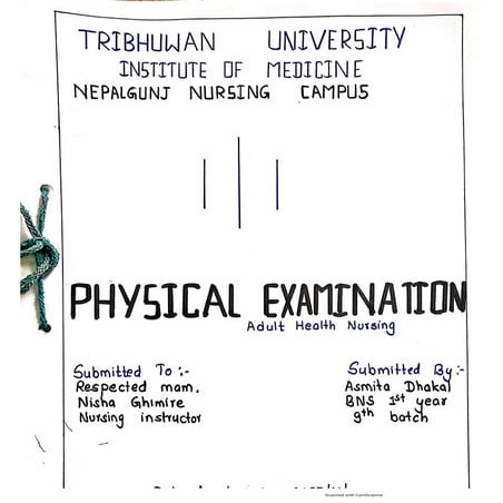 Report on physical examination of spinal cord injury | PDF