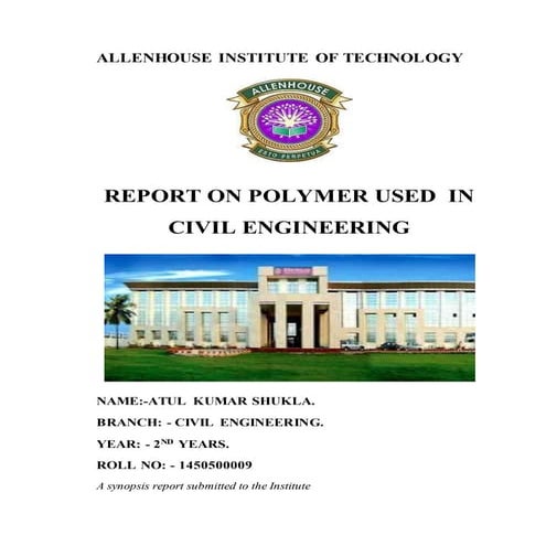 Report on polymer use in civil engineerinng | DOCX