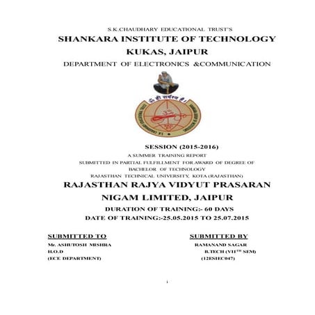 Report on power line career communication by ramanand sagar | DOCX