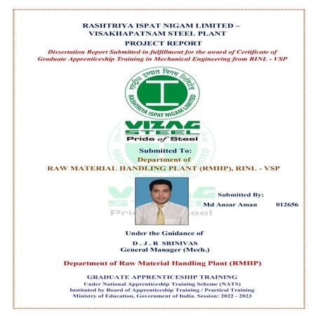 Report on RINL - Visakhapatnam Steel Plant | PDF