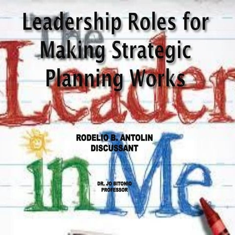 Report on Strategic Planning Leadership Roles | PDF