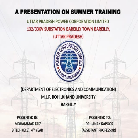 REPORT ON SUMMER TRAINING UPPTCL (MOHAMMAD FAIZ)2024.pptx